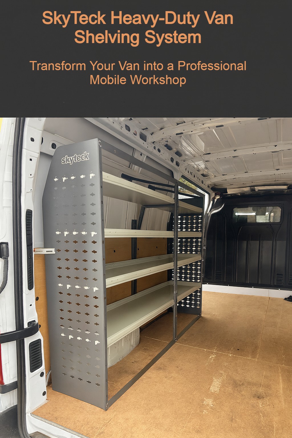 Heavy-Duty Van Shelving System | 4-Tier Steel Rack for Work Vans – Fits ...